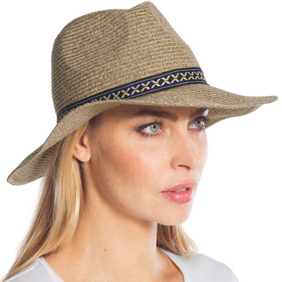 Chico's | Accessories | Nwt Chicos Woven Bendable Packable Suzette Hat ...